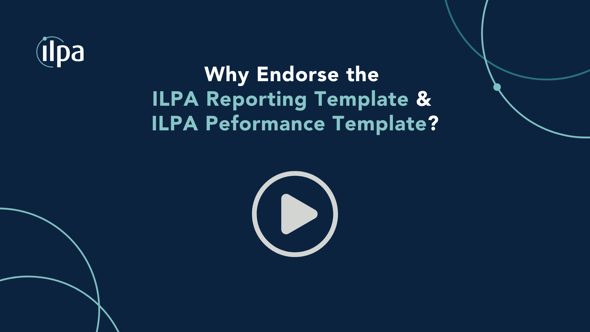 Video: Why Endorse the ILPA Templates? | Institutional Limited Partners ...
